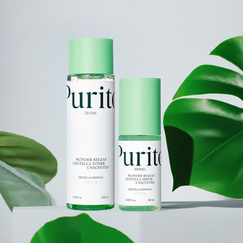 PURITO Wonder Releaf Centella Unscented Toner & Serum | Glam Secret