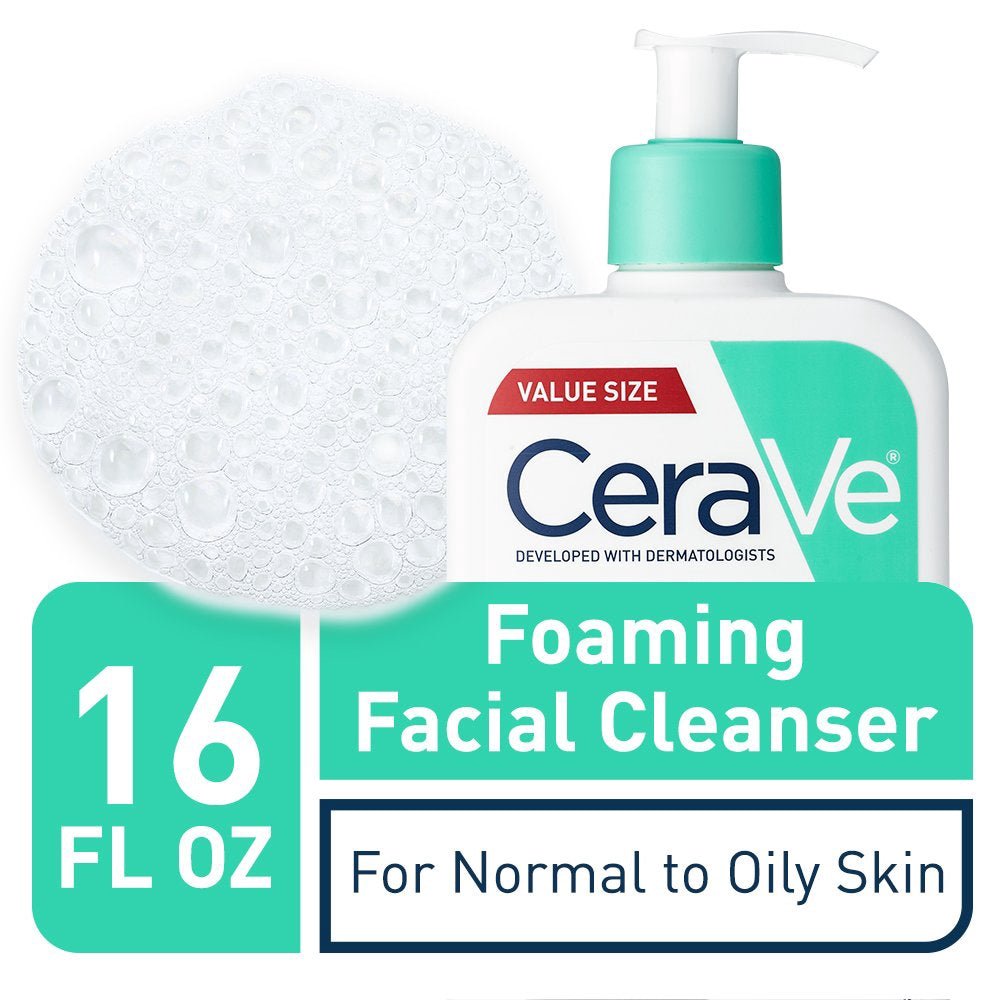 CERAVE Foaming Facial Cleanser Daily Face Wash for Normal to Oily Skin ...