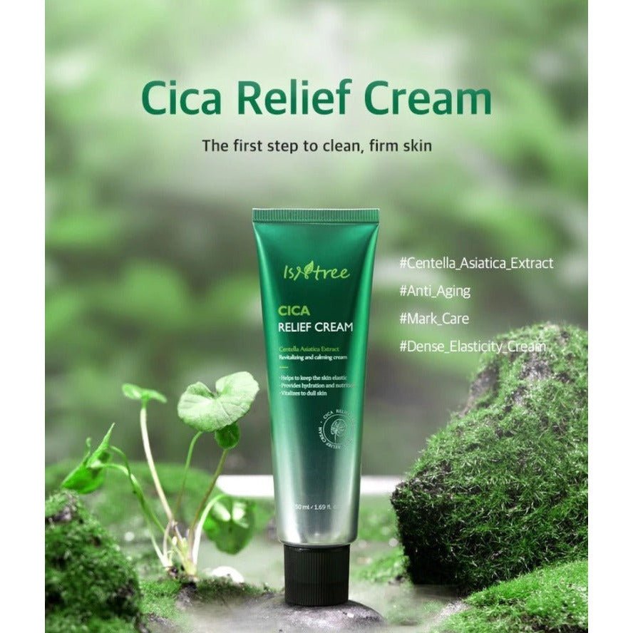 Isntree Cica Relief Cream Revitalizing Cream with Soothing Effects 50ml ...